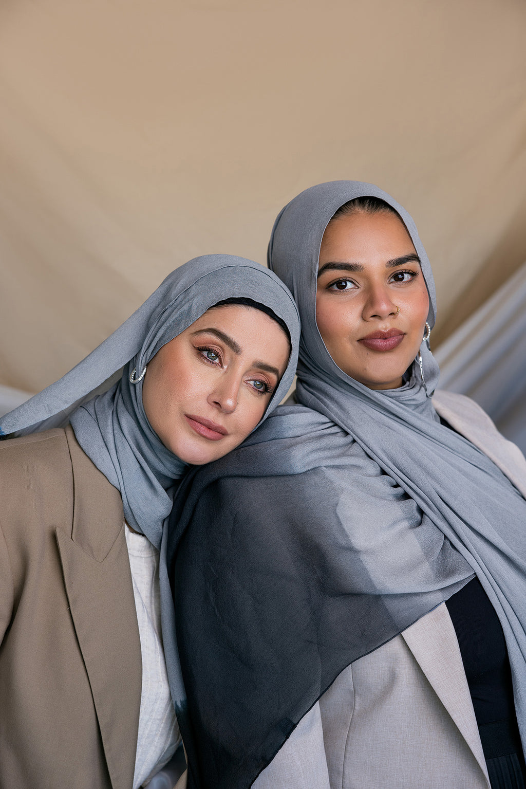 ombre grey silk| CHIFFON | Fashion Forward Scarves - Vela