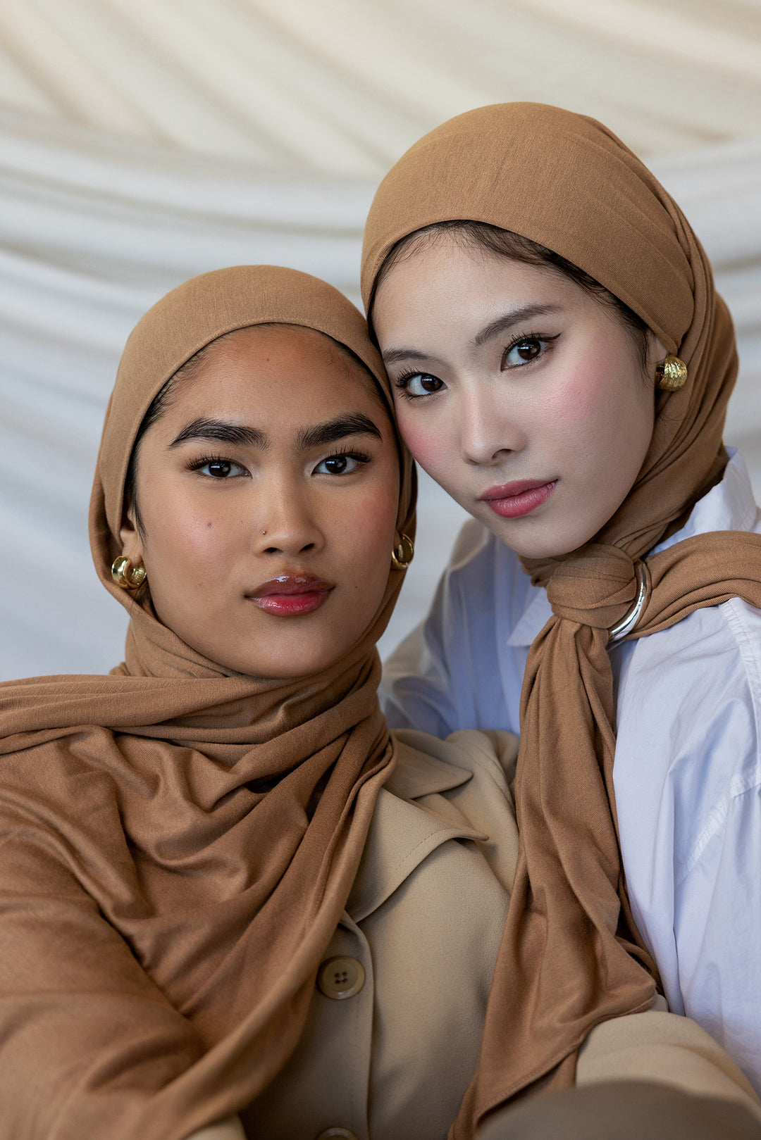 Dark Camel Jersey – Rich Camel Soft Hijab – Vela