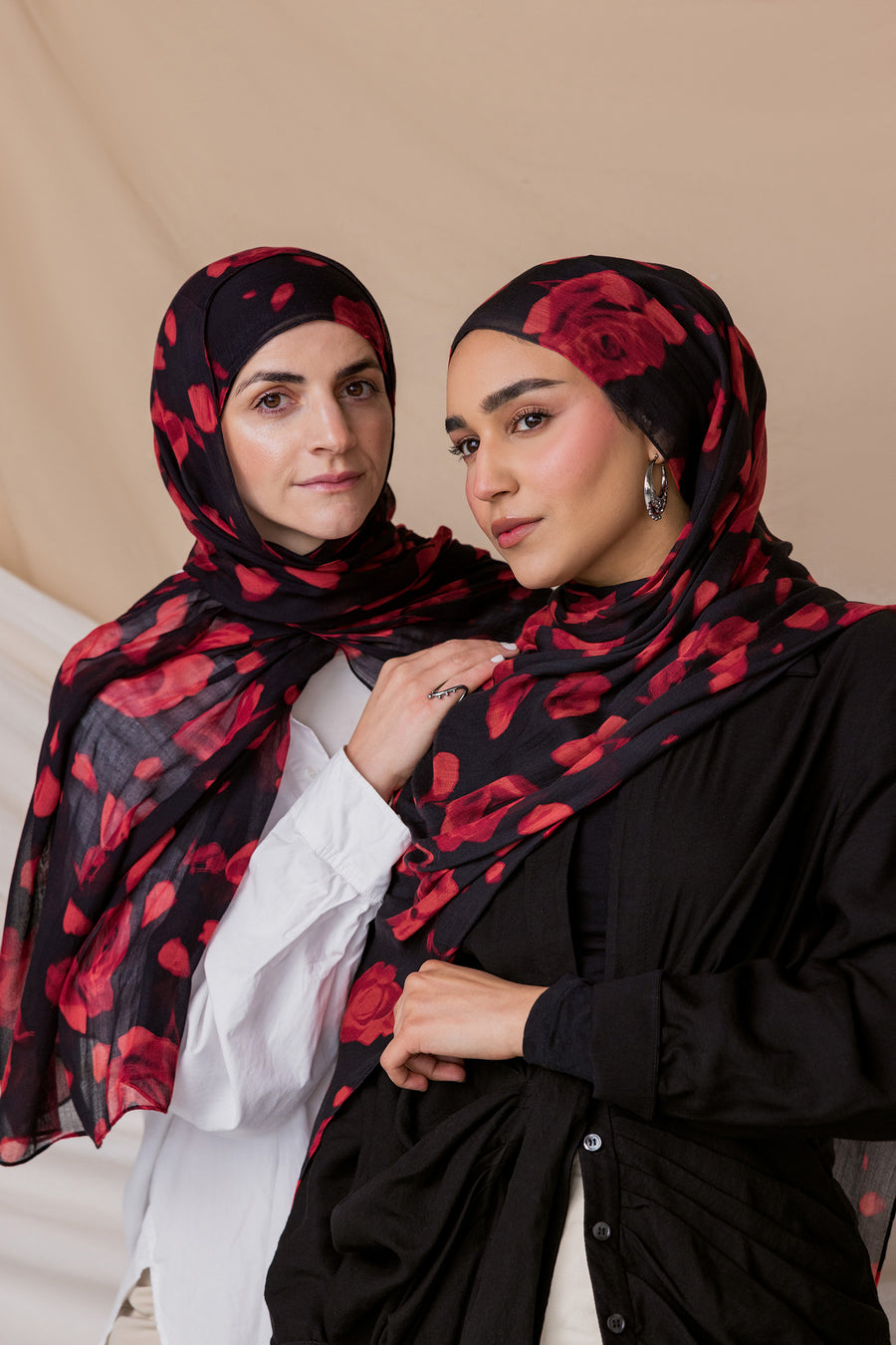 Midnight Blossom Hijab Online | VELA Double Hijab Collection – Vela