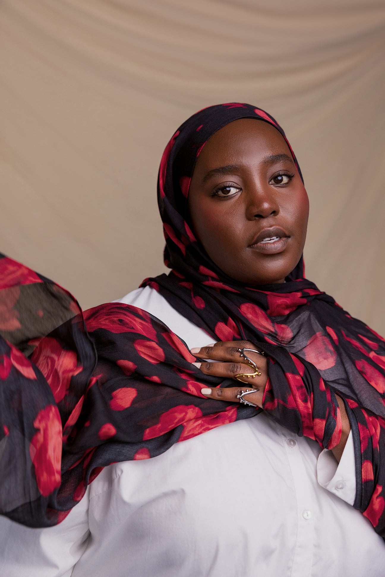 Midnight Blossom Hijab Online | VELA Double Hijab Collection – Vela